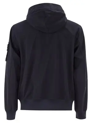 Stone Island Hooded Technical Jacket With Water-resistant Membrane - Blue