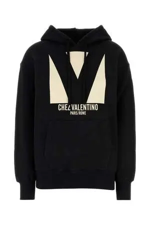 Valentino Garavani Cotton Logo Sweatshirt - Black