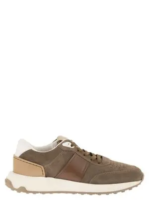 TOD'S TOD'S Suede Leather Lace-Up Sneakers Brown
