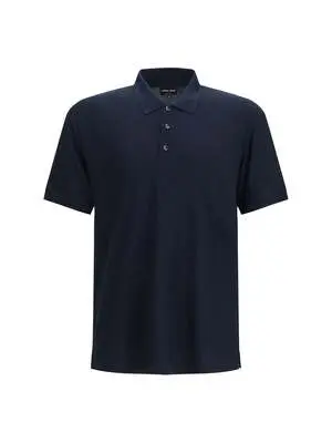 Giorgio Armani Viscose And Polyester Polo Shirt