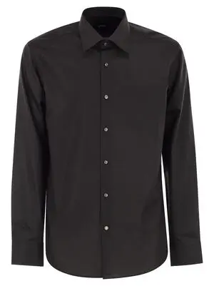 BOSS Regular Fit Shirt In Easy-iron Cotton Poplin