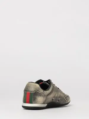 Gucci Calfskin Distressed Sneakers - Black