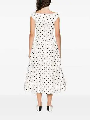 SELF-PORTRAIT Polka Dot Midi Dress