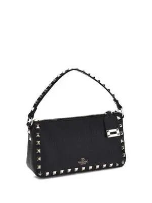 Valentino Garavani Rockstud Leather Shoulder Bag - Black