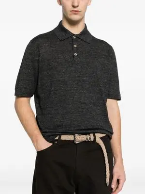 Brunello Cucinelli Linen And Cotton Knit Polo