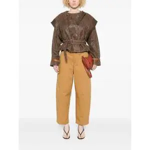 Isabel Marant Étoile Cropped Belted Leather Jacket