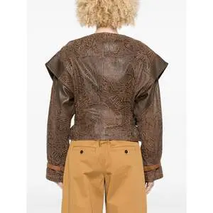 Isabel Marant Étoile Cropped Belted Leather Jacket