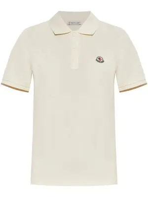 Moncler Cotton Piqué Logo Polo Shirt - Multicolor