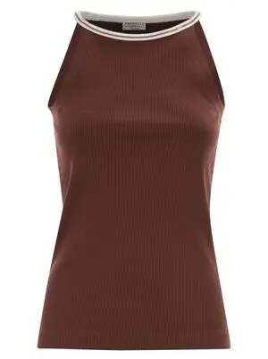 Brunello Cucinelli Collared Camis Tanks For Women