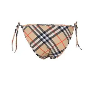 Burberry Checked Bikini Bottoms - Brown