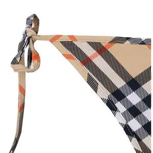 Burberry Checked Bikini Bottoms - Brown