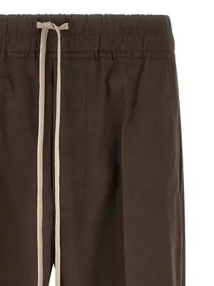 Rick Owens Dietrich Drawstring Cotton Pants - Brown