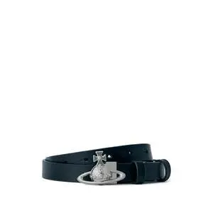 VIVIENNE WESTWOOD Logo Buckle Leather Belt - Blue