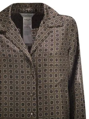 Max Mara Printed Silk Shirt - Brown