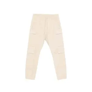 Rick Owens Beige Cotton Blend Tapered Cargo Trousers
