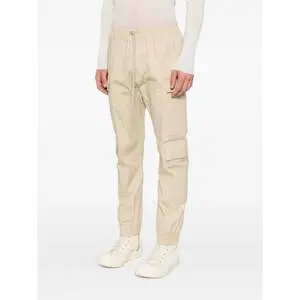 Rick Owens Beige Cotton Blend Tapered Cargo Trousers