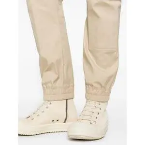Rick Owens Beige Cotton Blend Tapered Cargo Trousers