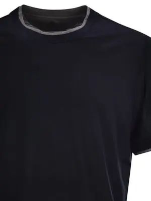 Brunello Cucinelli Silk And Cotton T-shirt - Blue