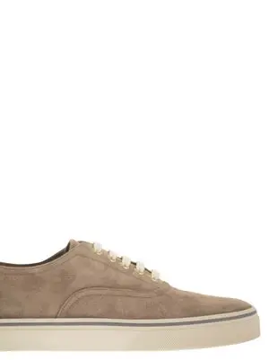 Brunello Cucinelli Reversed Calfskin Lace-up Trainers