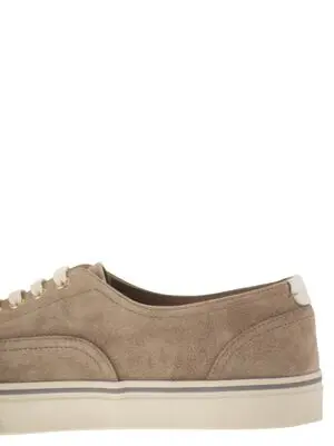 Brunello Cucinelli Reversed Calfskin Lace-up Trainers