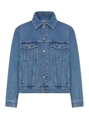 Loewe LOEWE Anagram Embroidered Denim Jacket Multicolor
