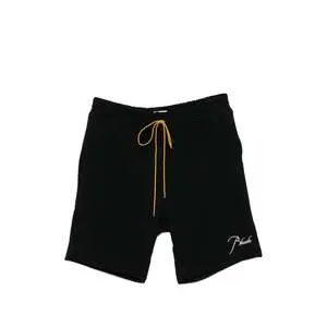 Rhude Cotton Track Shorts With Signature Drawstring