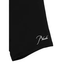 Rhude Cotton Track Shorts With Signature Drawstring