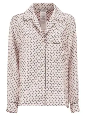 Max Mara Max Mara Printed Silk Shirt Pink