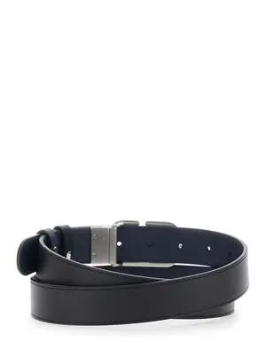 Valentino Garavani Reversible Leather Belt With Vlogo Buckle