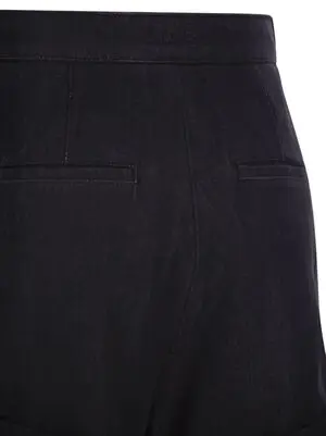 Max Mara High-waisted Denim-effect Cotton Shorts - Blue