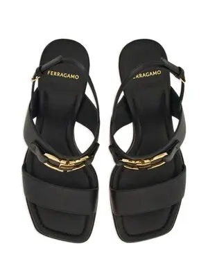 FERRAGAMO Calf Leather Lou 55 Sandals