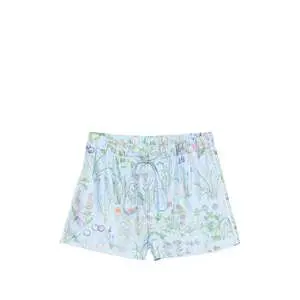 Gucci Floral Print Silk Shorts - Blue