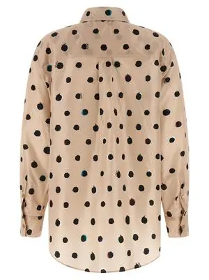 Fendi Falena Dots Print Silk Shirt - Pink
