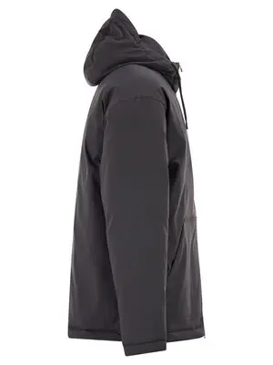Herno Cotton Feel Jacket With Down Padding And Drawstring Hood - Multicolor