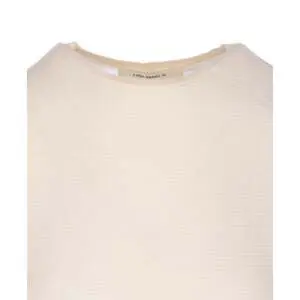 LISA YANG Cashmere Crew Neck Short Sleeve T-shirt - White