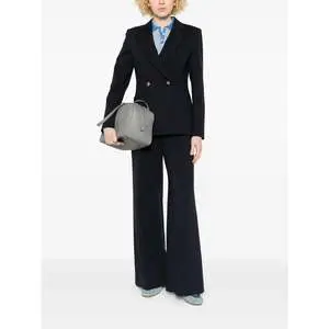 Harris Wharf London Navy Double-breasted Blazer