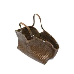 Benedetta Bruzziches Woven Top Handle Tote Bag - Brown