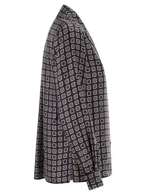Max Mara Printed Silk Shirt - Blue