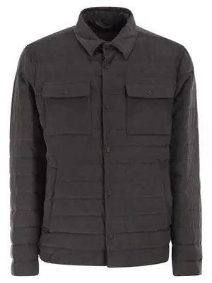 Herno Quilted Cotton Velvet Shacket
