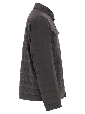 Herno Quilted Cotton Velvet Shacket