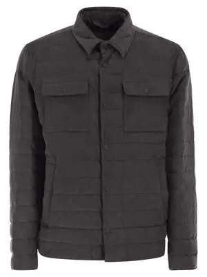 Herno HERNO Quilted Cotton Velvet Shacket Multicolor