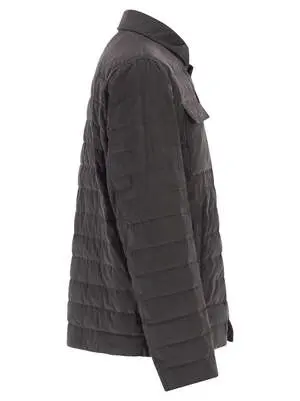 Herno Quilted Cotton Velvet Shacket - Multicolor