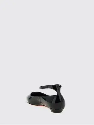 CHRISTIAN LOUBOUTIN Patent Leather Ballet Flats With Ankle Strap