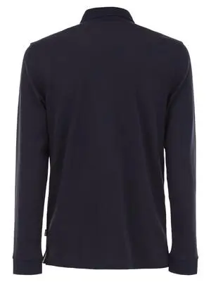 BOSS Regular Fit Polo Shirt In Interlock Cotton - Blue