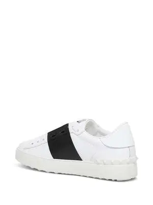Valentino Garavani Open Sneaker With Rockstud Details In Leather - White