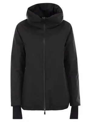 Herno A-shaped Down Jacket With Hood And 2-layer Waterproof Construction - Black
