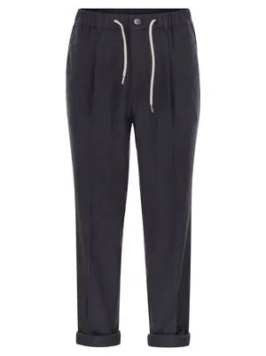 Herno HERNO Cashmere And Silk Trousers Blue