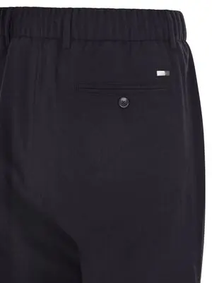 Herno Cashmere And Silk Trousers - Blue