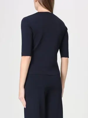Max Mara Ribbed Knit Top With 3/4 Sleeves