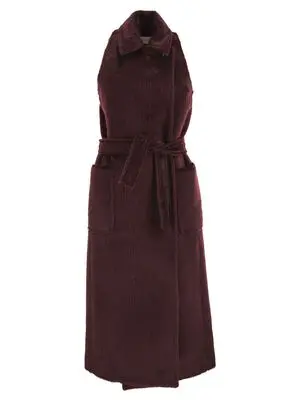Max Mara Sleeveless Alpaca And Wool Coat